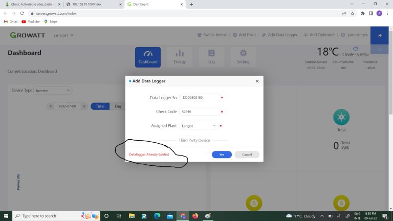 How to solve Datalogger already existed issue – amosplanet